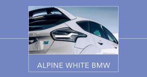 BMW Alpine White Paint Code: Everything You Need To Know